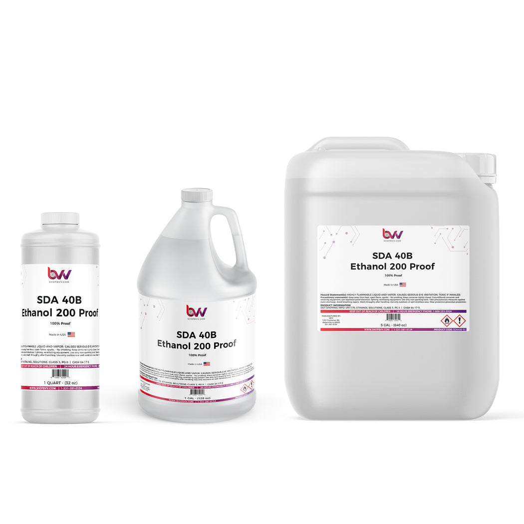 Ethanol 200 Proof, SDA 40B (100% ABV) Lab Grade – BVV