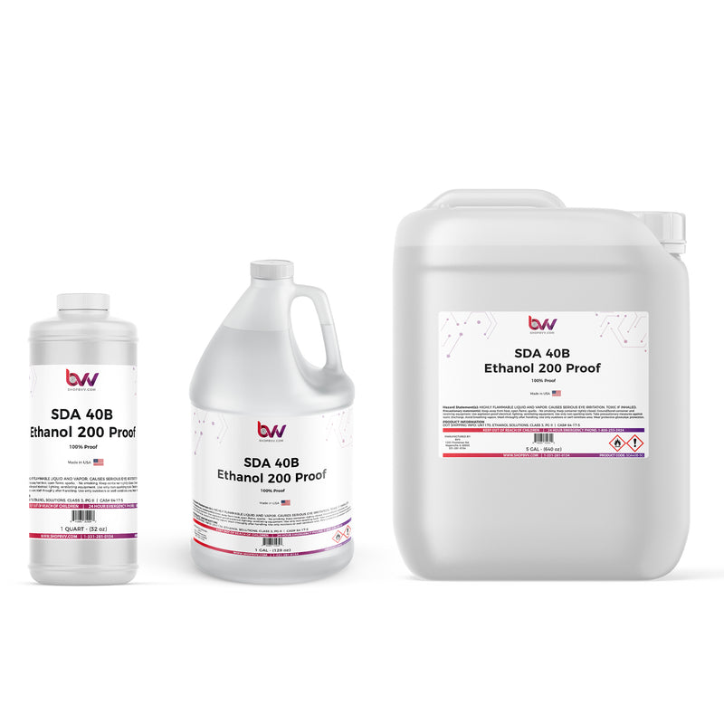 Ethanol 200 Proof, SDA 40B (100% ABV) Lab Grade – BVV