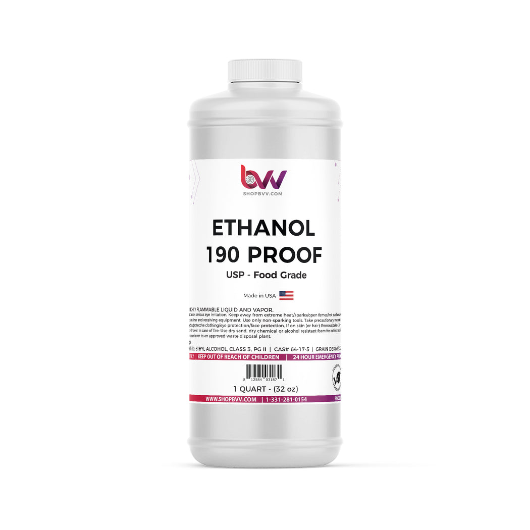 Ethanol 190 Proof (95%) USP/ Kosher – BVV