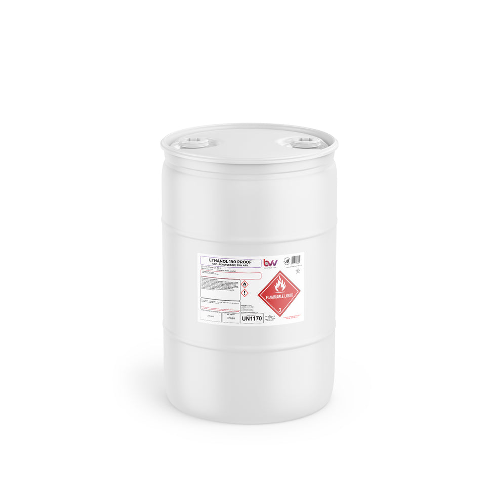 Ethanol 190 Proof (95%) USP/ Kosher – BVV
