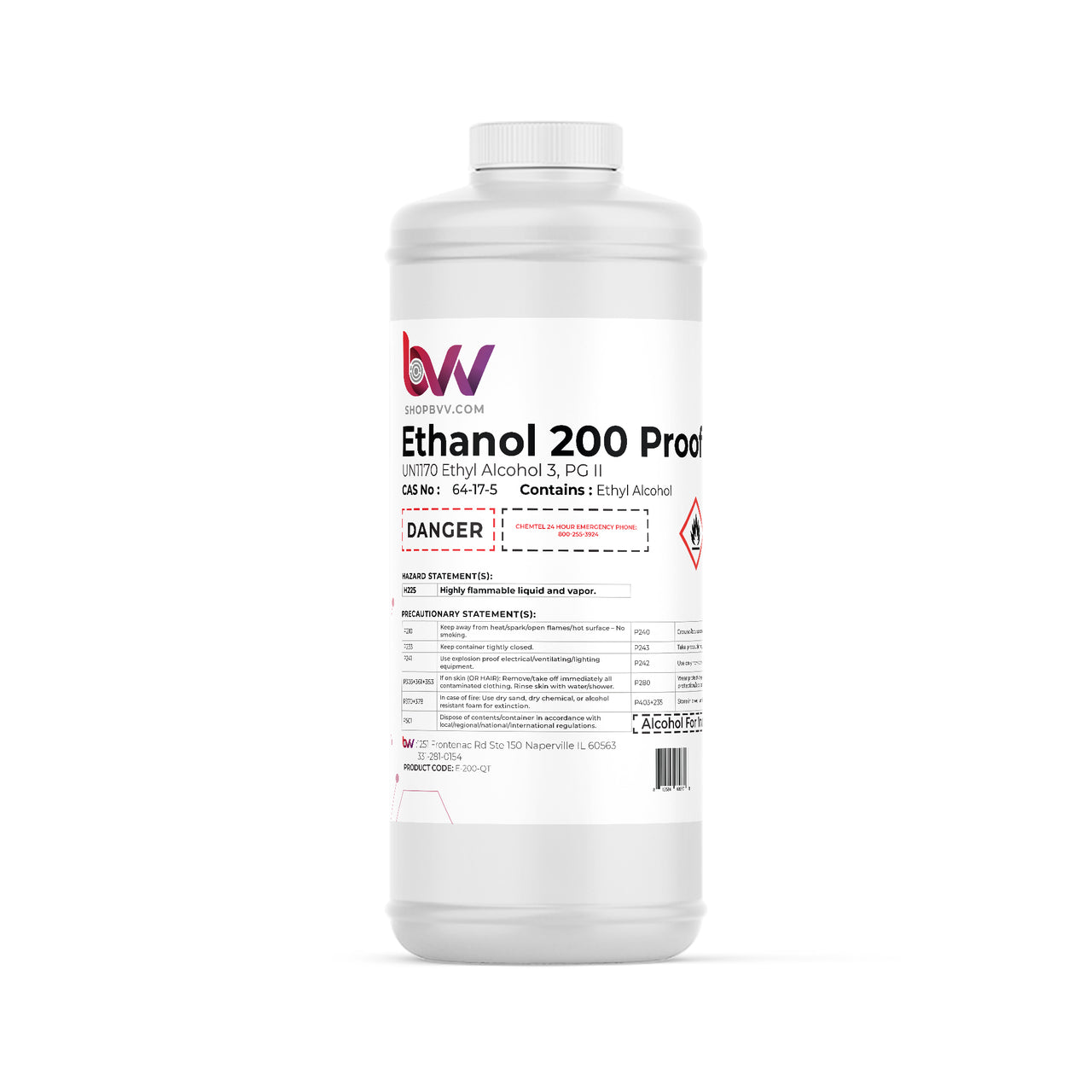 Lab & Food Grade Alcohol | 200 Proof Ethanol | Shop BVV